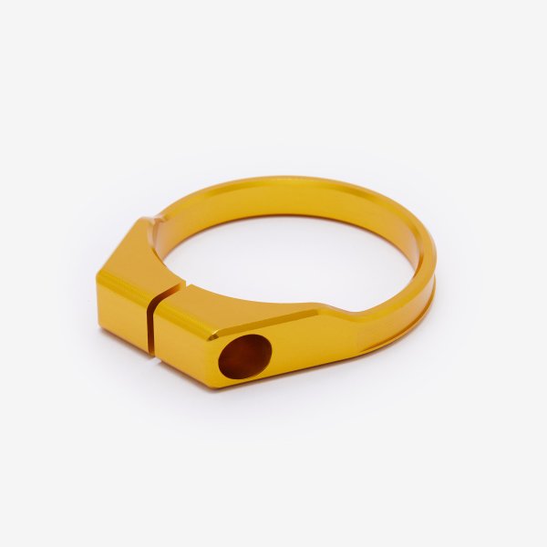 Full-E Charged Steering Tube Riser Reinforcing Clamp Gold - MotoEbikes