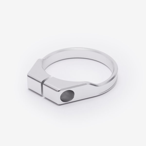 Full-E Charged Steering Tube Riser Reinforcing Clamp Silver - MotoEbikes