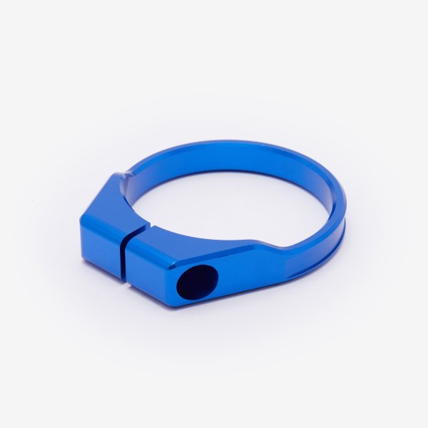 Full-E Charged Steering Tube Riser Reinforcing Clamp Blue - MotoEbikes